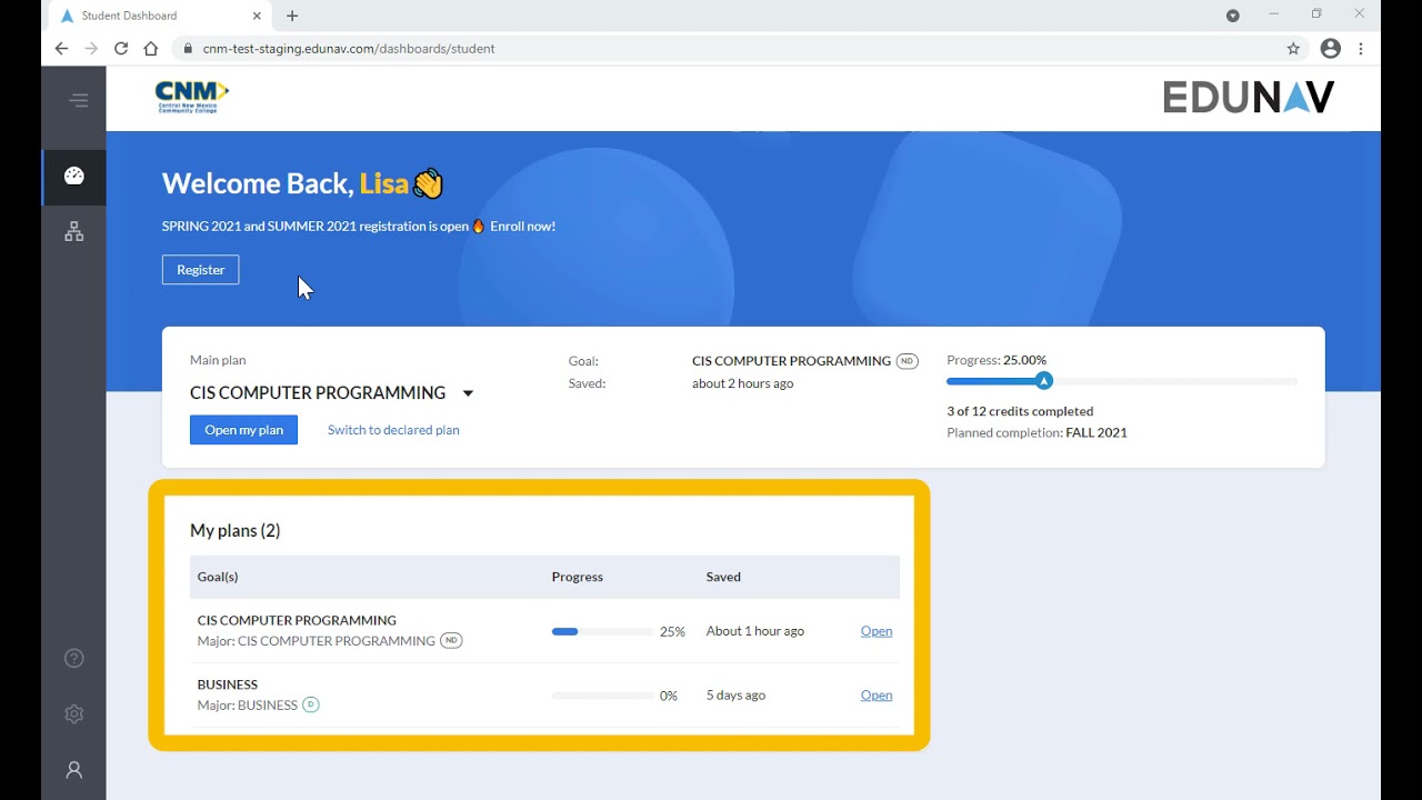 EduNav Student Dashboard - YouTube