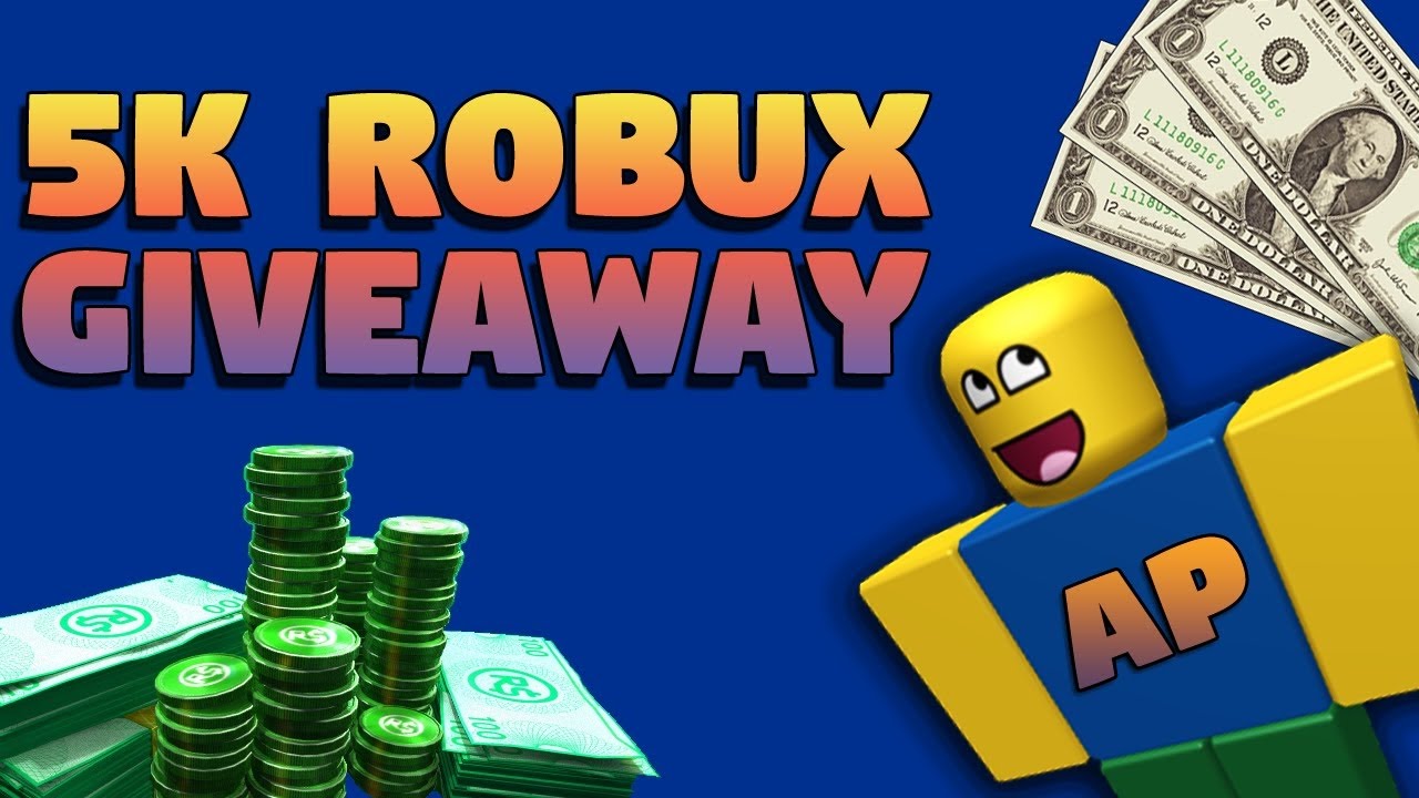 Roblox 5k robux giveaway - YouTube