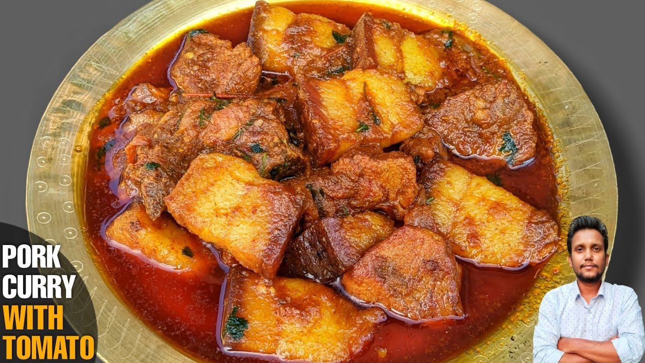 Cooking A Tasty Pork Curry With Tomato | Spicy Pork Belly Curry | Pork ...