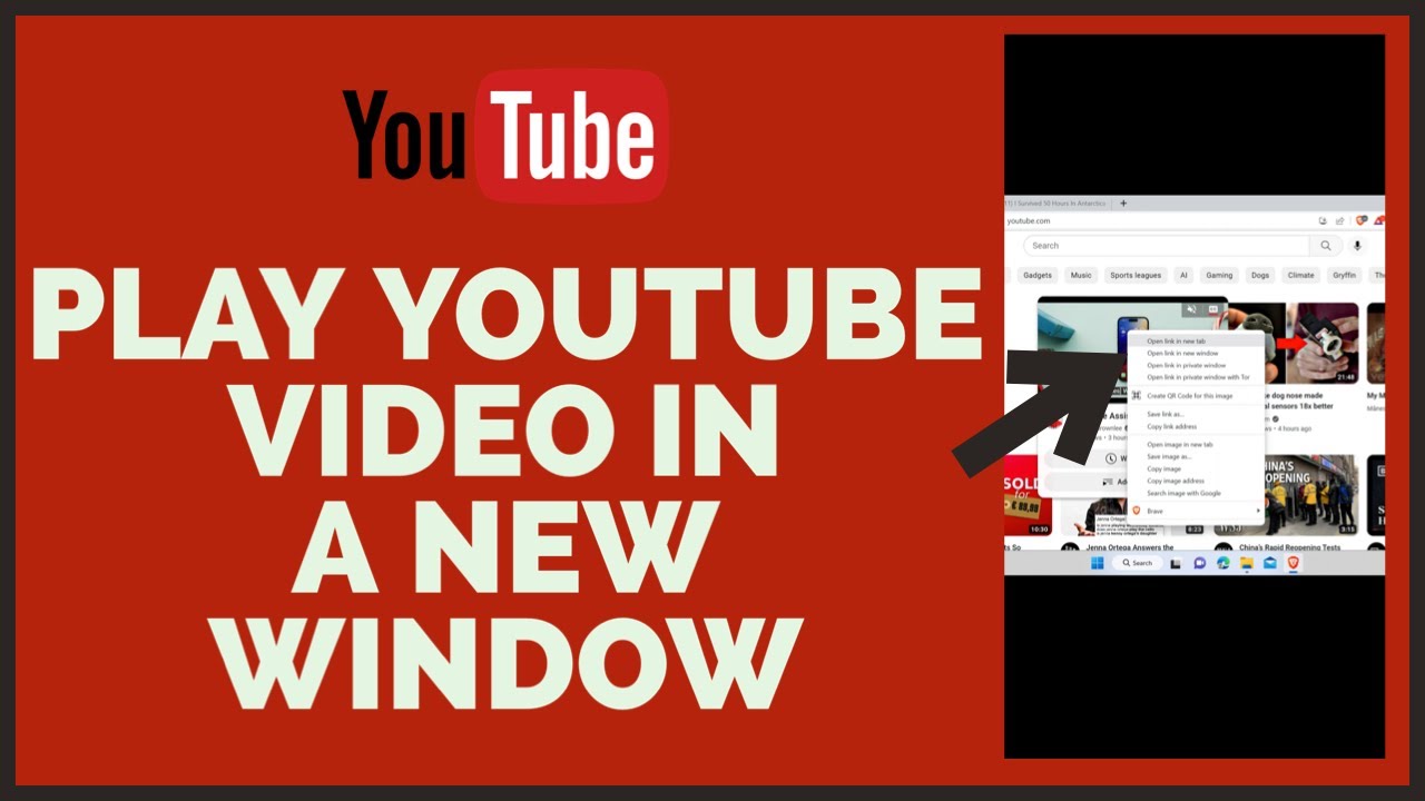 How To Play a YouTube Video in a New Window? (Quick & Easy) - YouTube