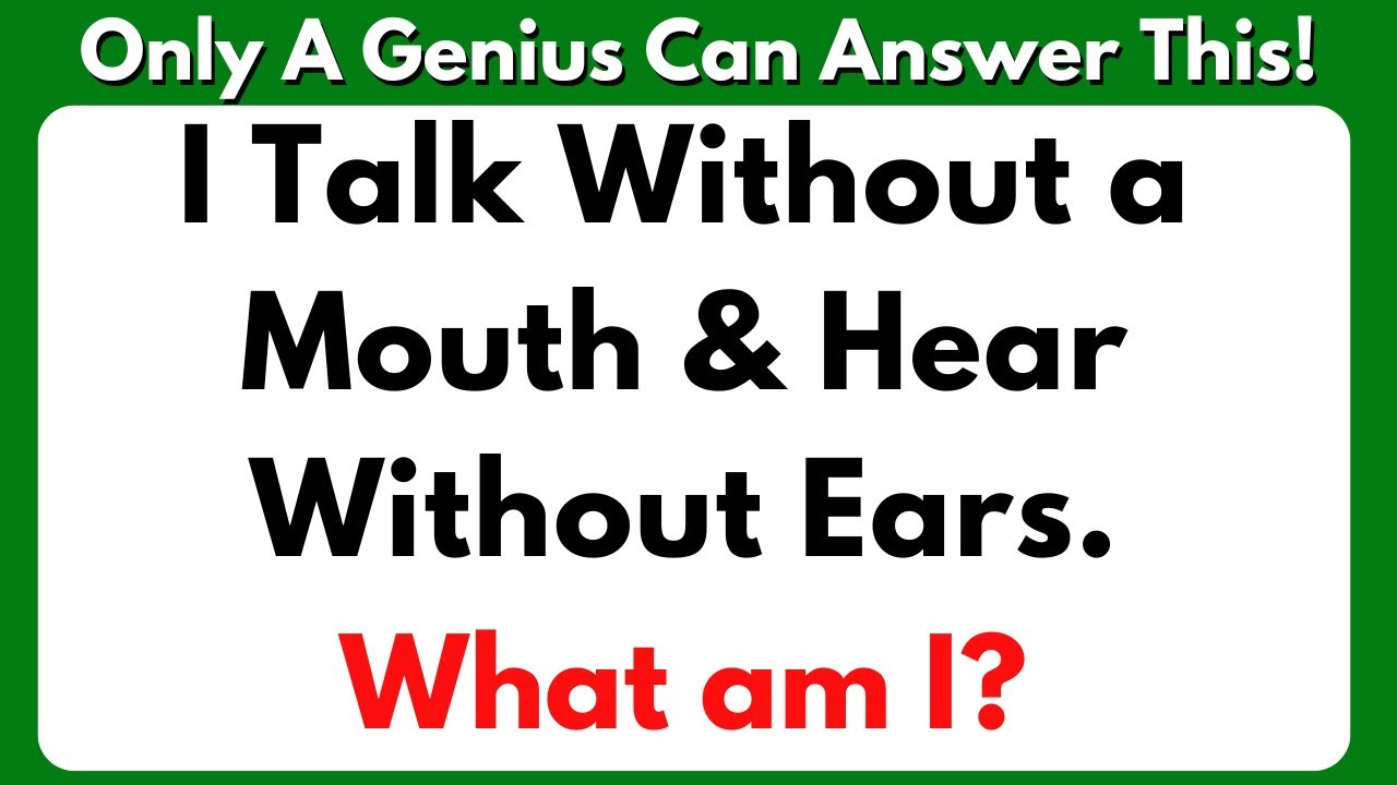 Only A Genius Can Answer These 60 Tricky Riddles | Riddles Quiz ...