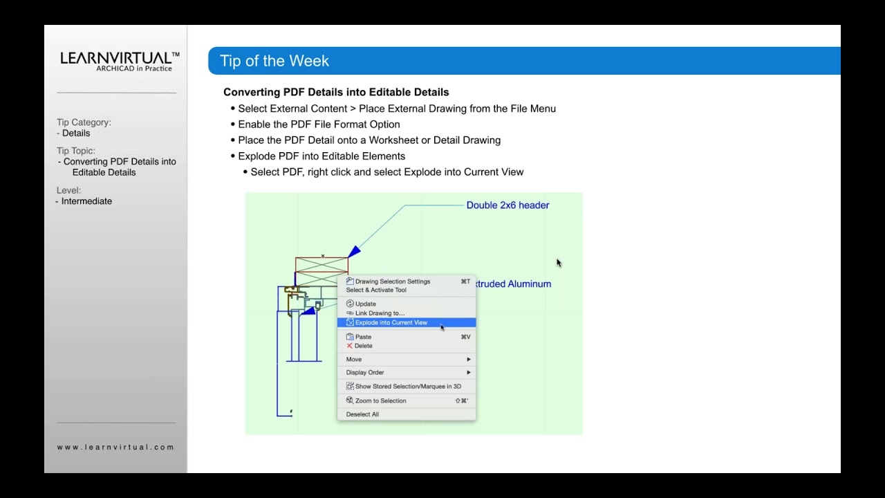 Converting PDF Details into Editable Details in ARCHICAD - YouTube