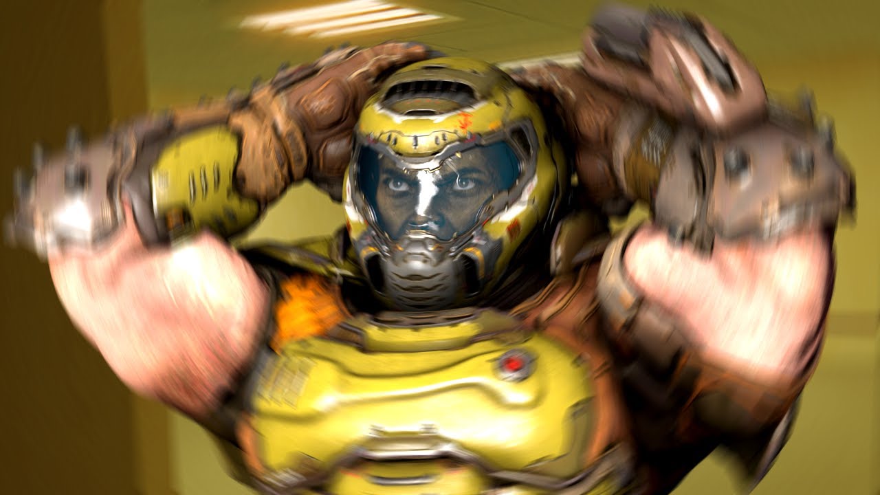 DOOMGUY PHASES INTO THE BACKROOMS... - YouTube