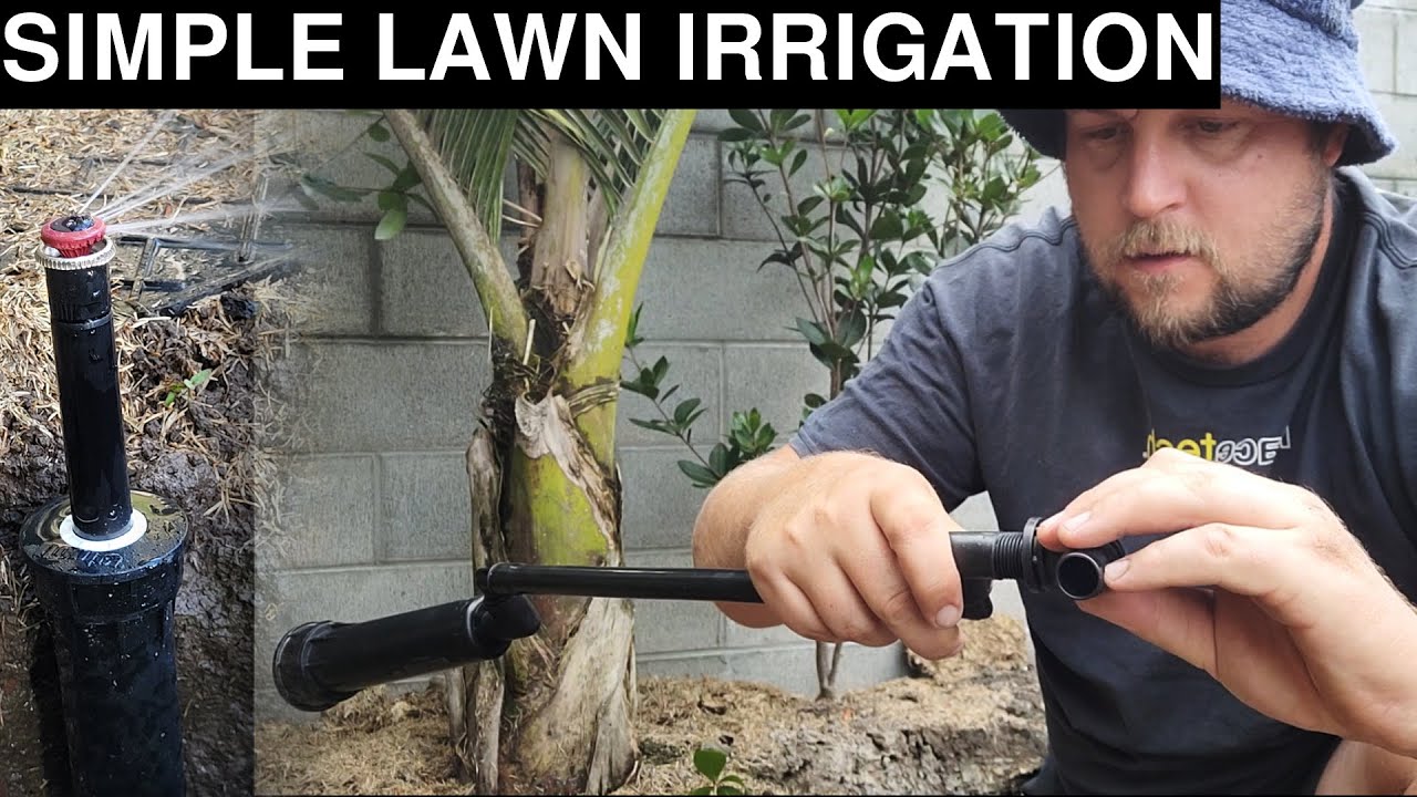 How To Install a SIMPLE Pop Up In Ground Lawn Irrigation System // Main ...