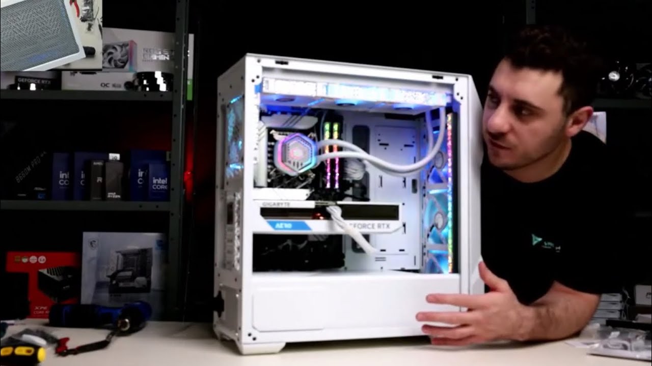 VRLA Tech RTX 4070 Super Crystal Gaming PC Live Build - YouTube