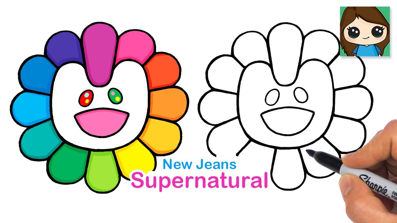 How to Draw New Jeans 'Supernatural' Flower - YouTube
