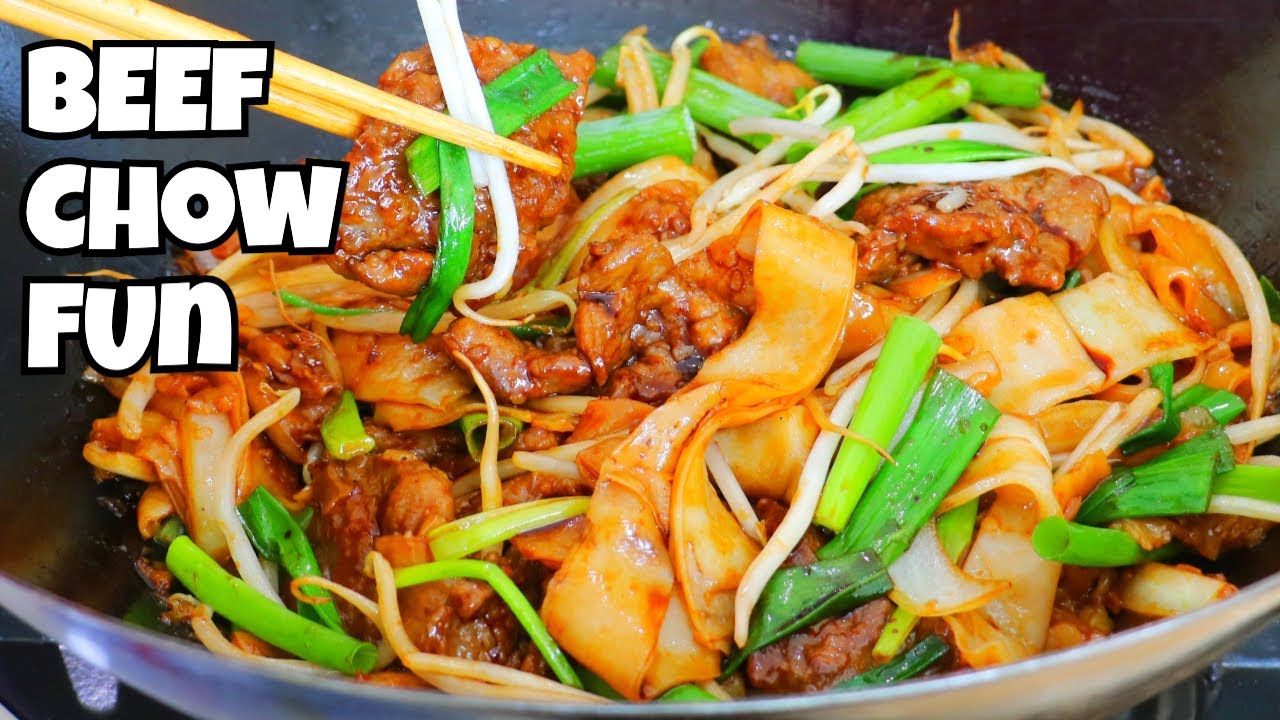 Beef Chow Fun Recipe–BETTER Than Your Favorite Takeout! - YouTube