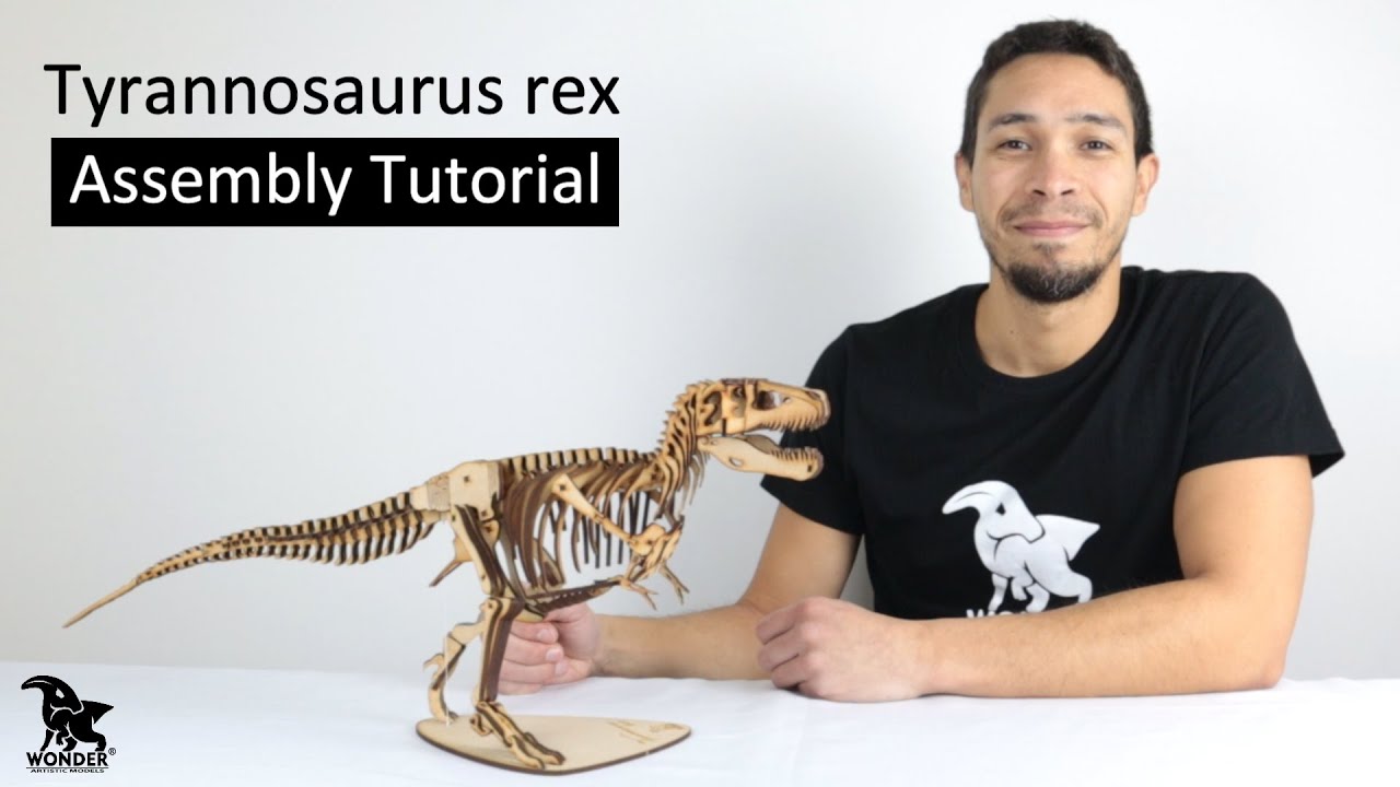 Tyrannosaurus rex 3D Wooden Model - Deluxe Version | Assembly Tutorial ...