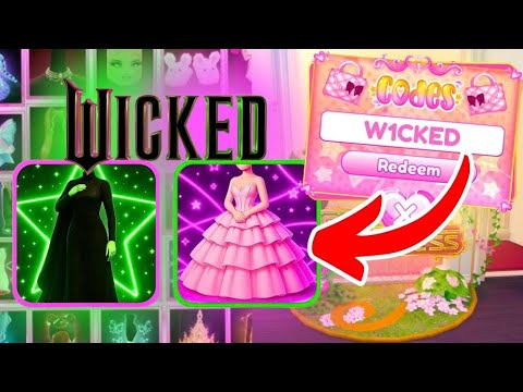 ALL NEW CODES in the Wicked Update in Dress To Impress - YouTube