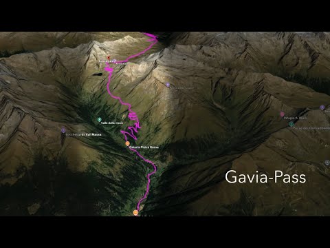 Gavia-Pass - südliche Zufahrt zum Stelvio-Pass - YouTube