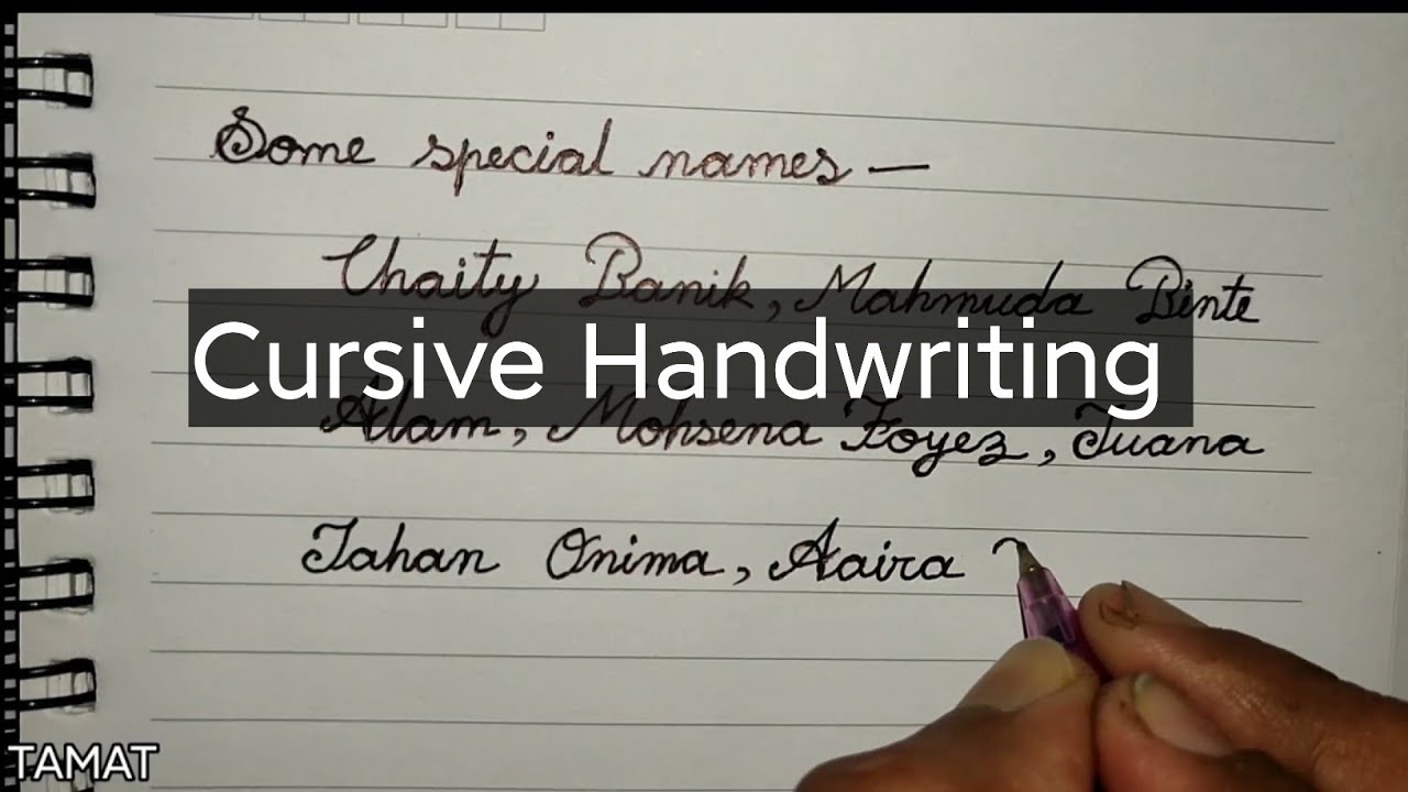 Some special names with cursive letters...(Part-2) - YouTube