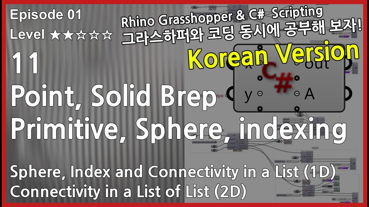 #Grasshopper그리고CSharp 11. Point 그리고 Solid Brep - Primitive, Sphere ...