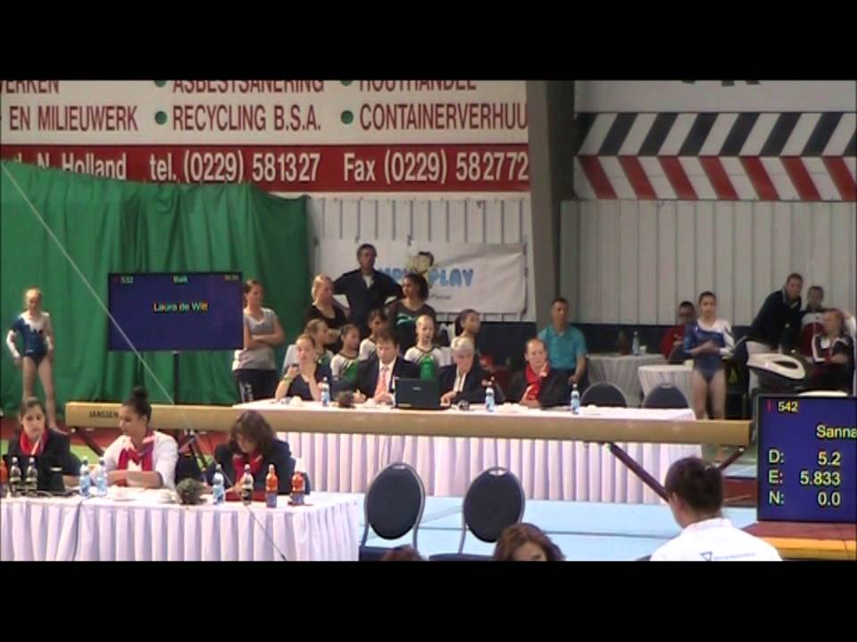 Laura de Witt, Turnen, Pro Patria, 2013 NK Meerkamp Finale Hoogwoud ...