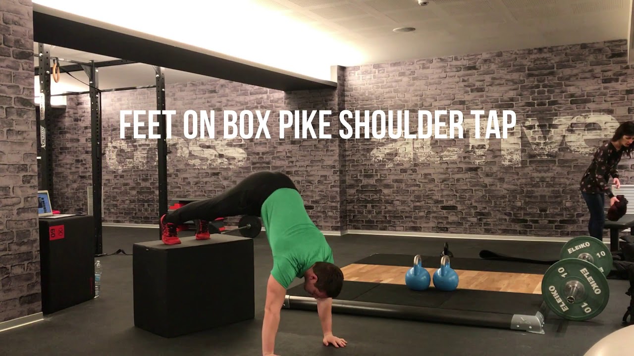 Feet On Box Pike Shoulder Tap - YouTube