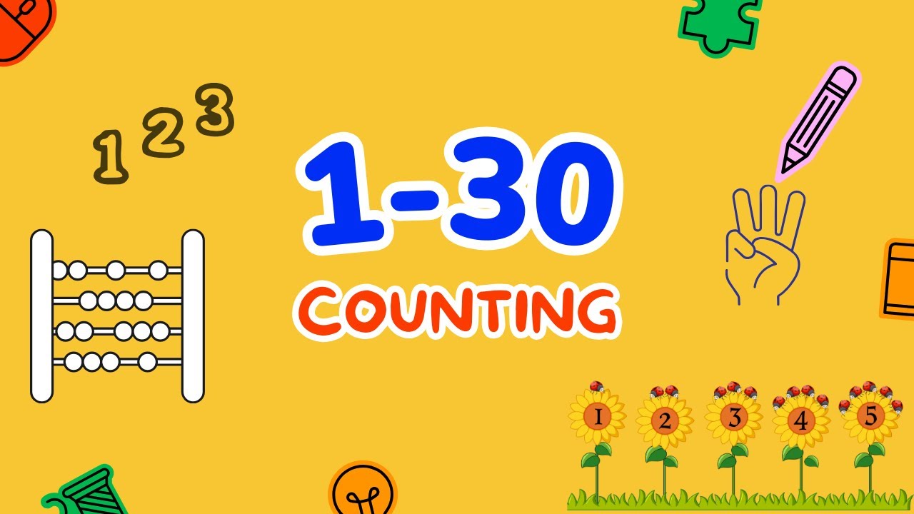 1-30 Counting for Children with pictures - YouTube