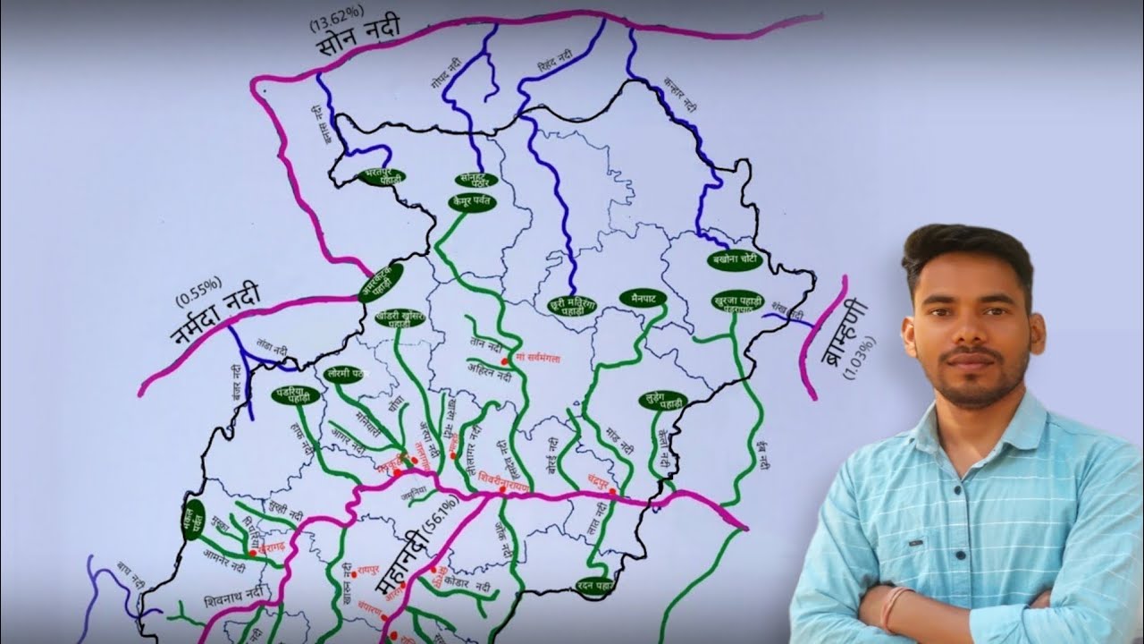 छत्तीसगढ़ की नदियां(अपवाह तंत्र), Chhattisgarh river system ...