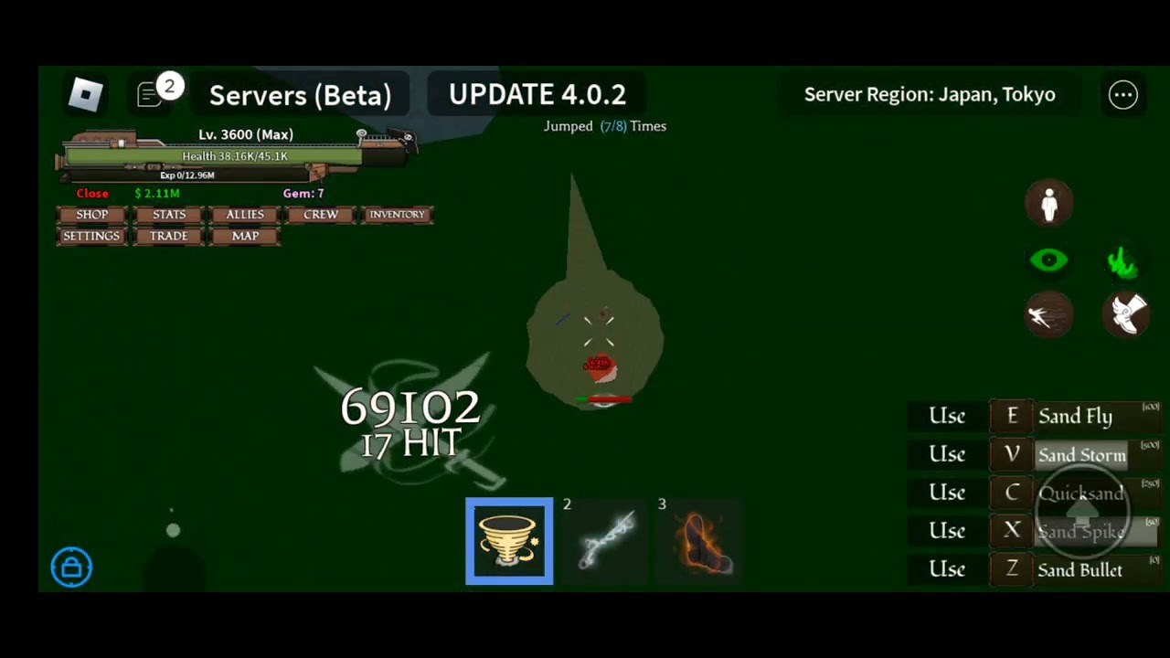 King legacy 69k damage combo with using sand and soul cane - YouTube