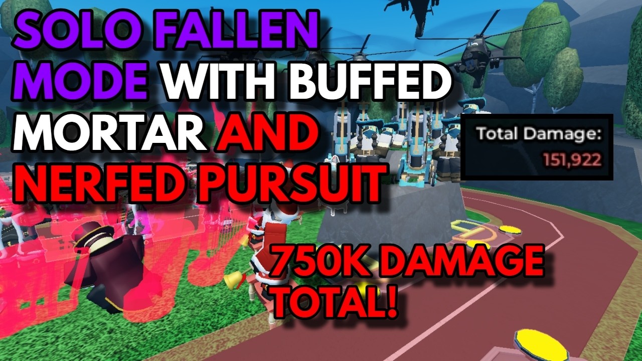 BUFFED MORTAR AND NERFED PURSUIT IN FALLEN MODE| ROBLOX Tower Defense ...