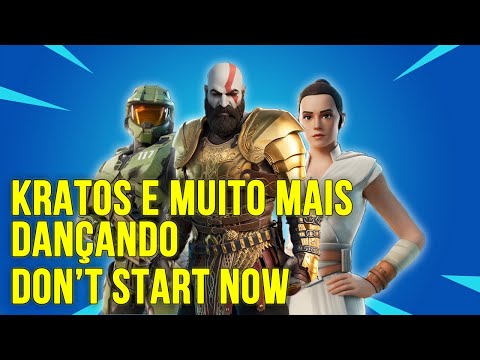Fortnite DON'T START NOW Emote TODOS PERSONAGENS FAMOSOS DANÇANDO