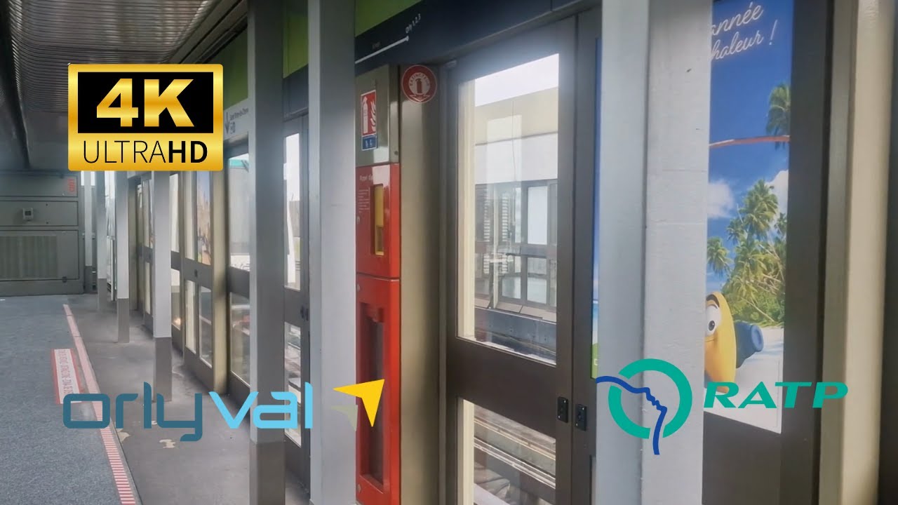 [ORLYVAL] Tour en station du Terminal 1,2 et 3 de l'Aéroport d'Orly et celui de Antony [4K ...