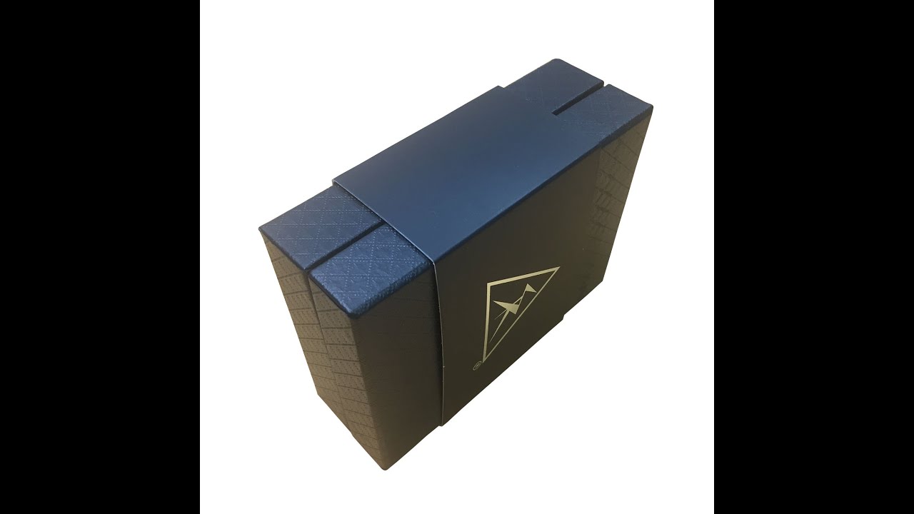 Black Texture Raphe Rigid Box With Paper Sleeve - YouTube