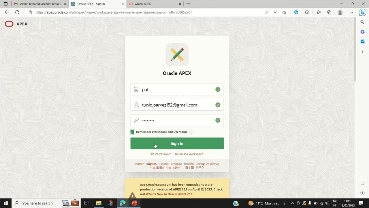 Oracle Apex Tutorial 1 - Create Sample application - YouTube