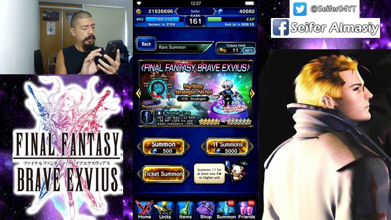 Final Fantasy Brave Exvius - Maritime Strategist Nichol (CG Nichol ...