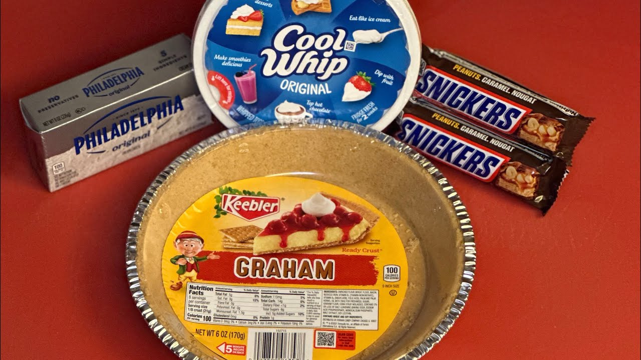 Snickers Pie Dessert is perfect for spring break!!! - YouTube