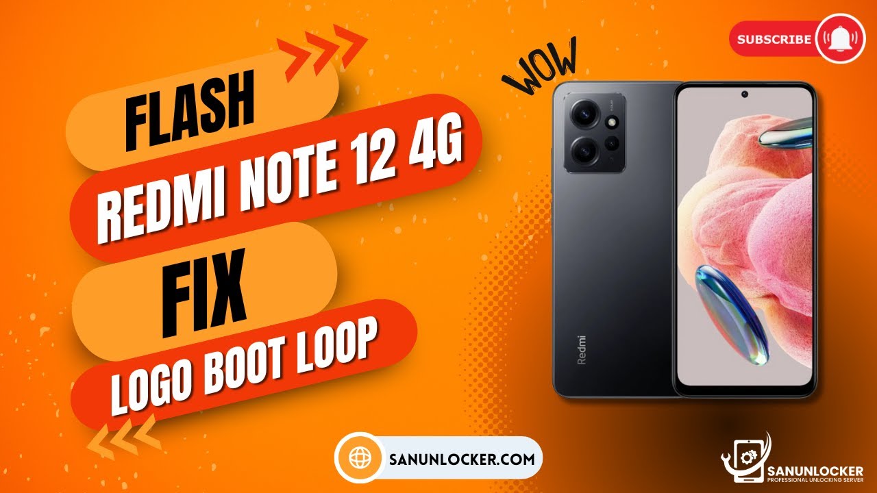 Redmi Note 12 4G (Tapas) Flash Auth Fix Logo Boot Loop - YouTube