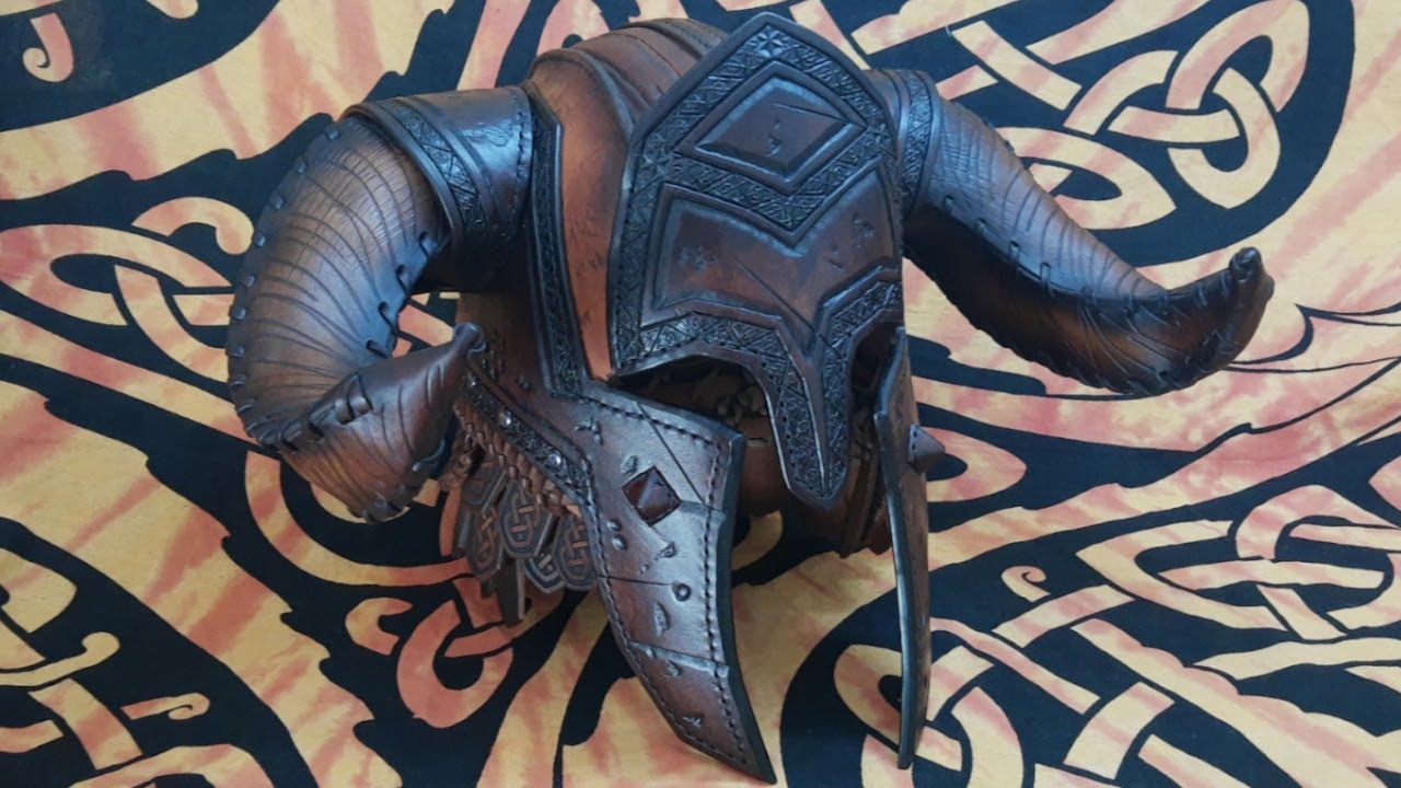 Leather Crafting Tutorial - Barbarian Helmet - YouTube