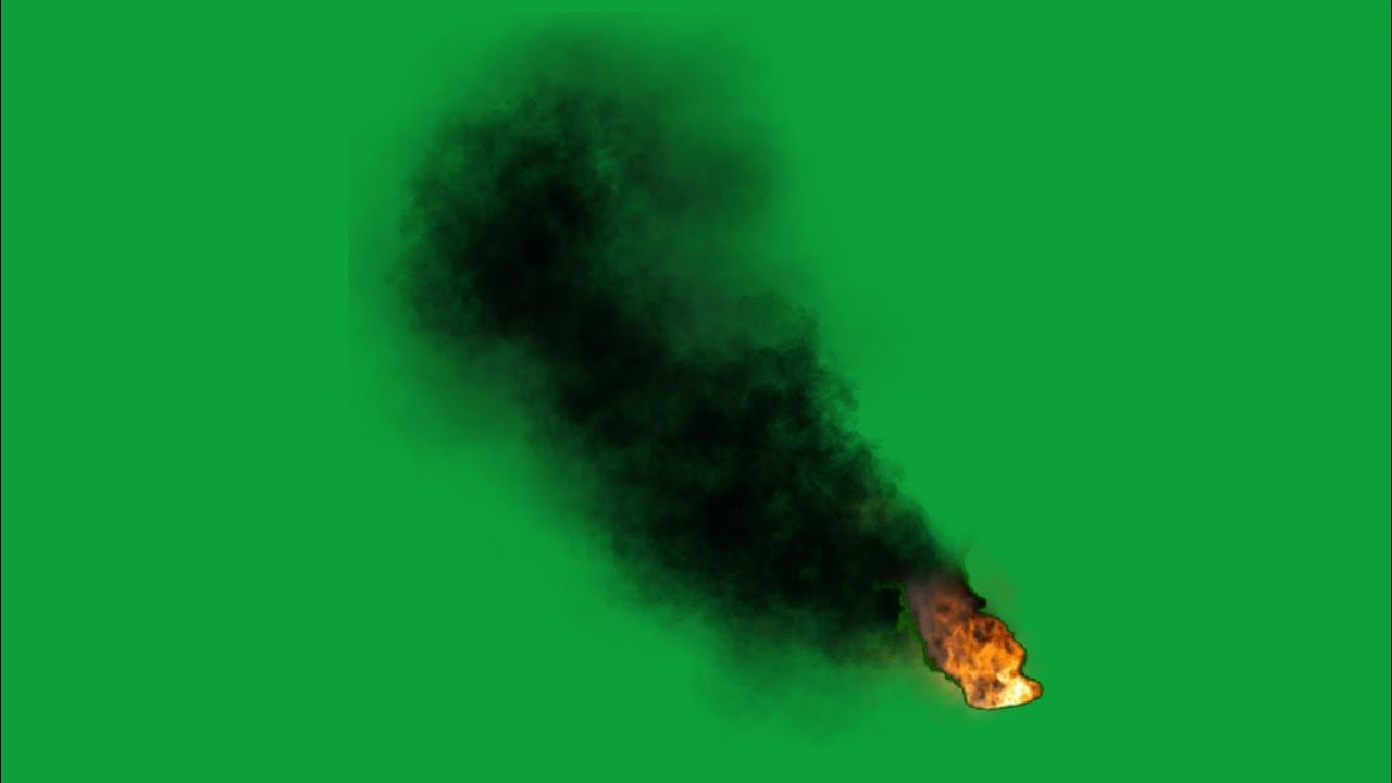 Fire black smoke green screen video | Fire sparks with smoke green ...
