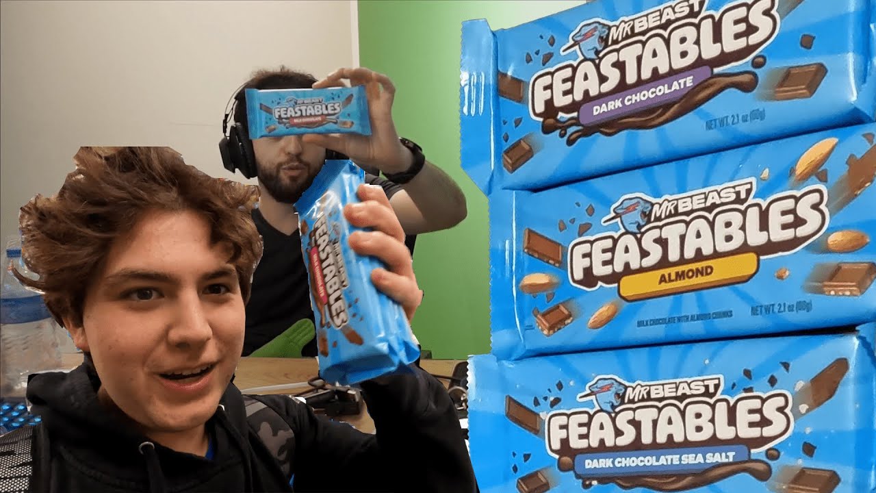 Rating Feastable Bars And Giving Them Away - YouTube