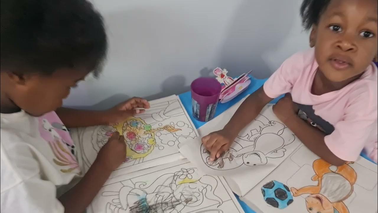 Awande and Basetsana at the clinic, Coloring books moment - YouTube