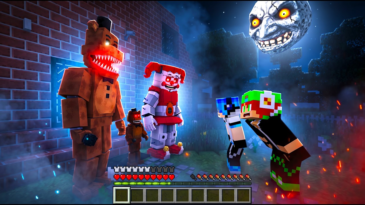 VISITAMOS UMA FAMÍLIA DE ANIMATRONICS NO MINECRAFT - YouTube