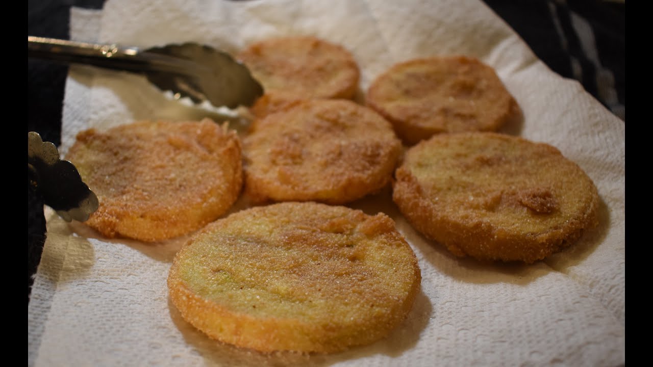 Southern Deep Fried Squash or Green Tomato recipe in the deep fryer ...