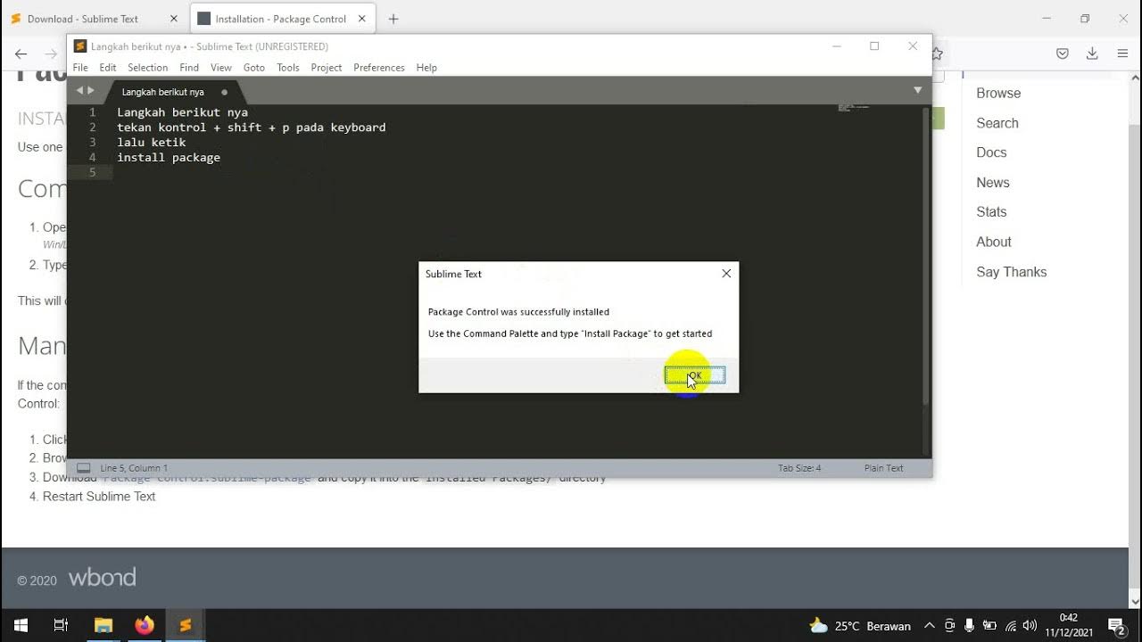 Install Package Control Sublime text - YouTube