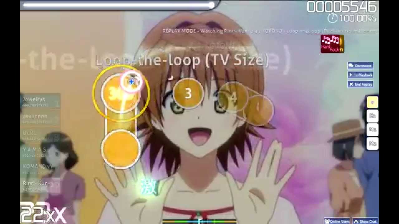 OSU! kOTOKO-Loop-the-loop(TV Size)Normal-Hard Rock-Hidden - YouTube