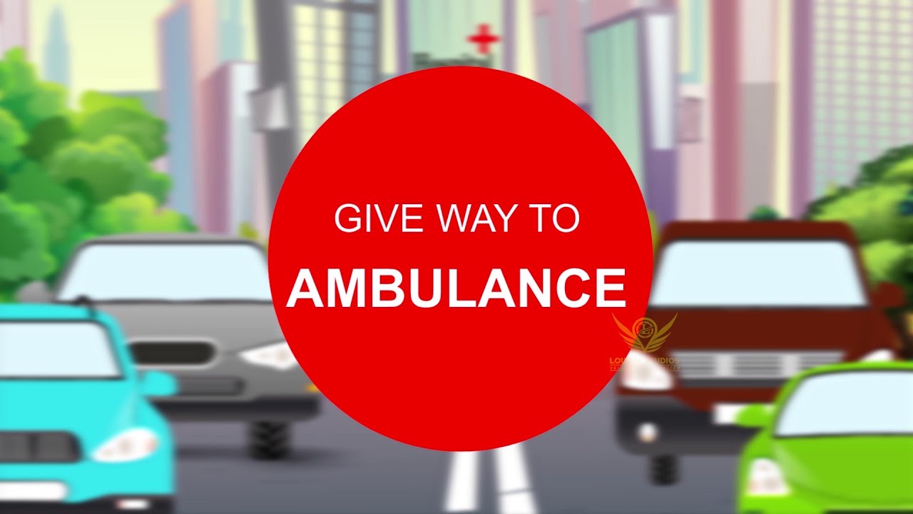 GIVE WAY TO AMBULANCE | TRAFFIC RULES | LOUKYA STUDIOS - YouTube