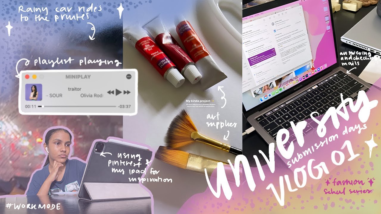 A VERY REAL college submission day vlog | university series - YouTube