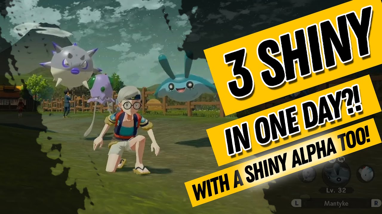 ANOTHER SHINY ALPHA?! Pokemon Live Shiny Hunting Montage - YouTube