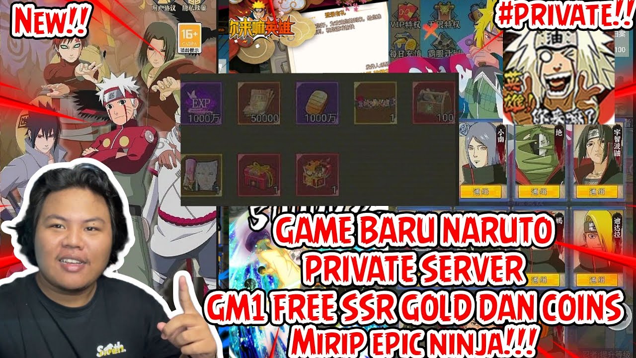 REVIEW GAME BARU NARUTO PRIVATE SERVER LAGI MIRIP EPIC NINJA HADIAH GM1 ...