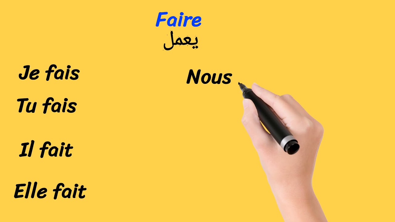conjugaison le verbe faire au présent - YouTube