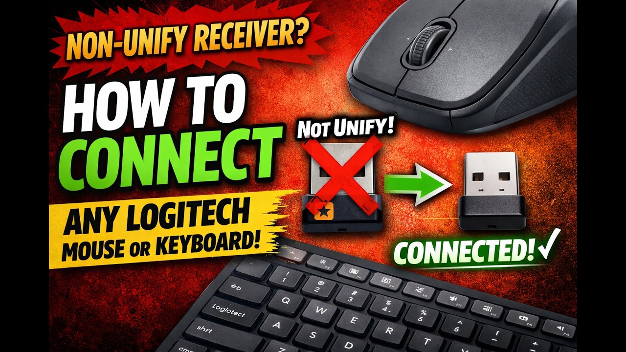 How to Pair Logitech Non-Unifying USB Receiver with a mouse or Keyboard ...