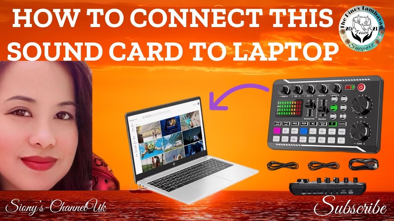 HOW TO SET UP THIS V8 or SOUND CARD TO LAPTOP ...