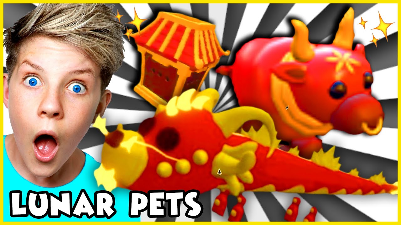 *NEW* LEGENDARY LUNAR DRAGON & GOLDEN OX PETS in Adopt Me Lunar Update ...