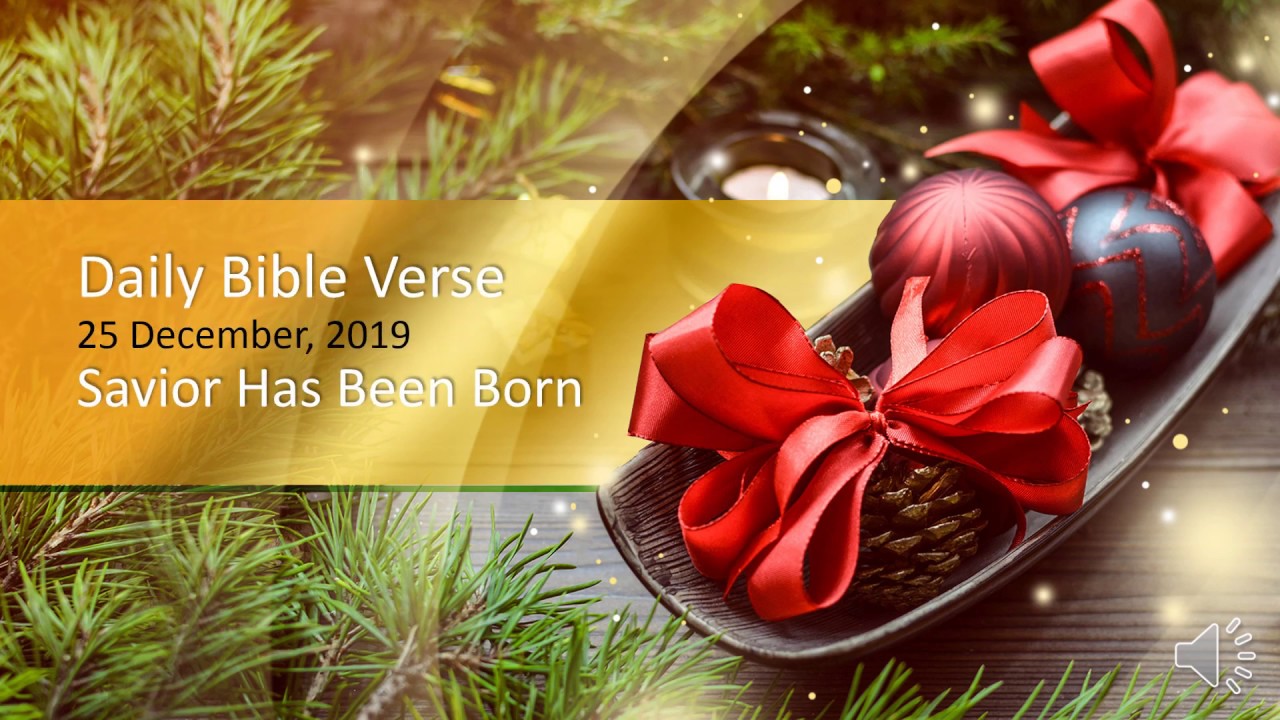 Daily Bible Verse 25 December 2019 - YouTube