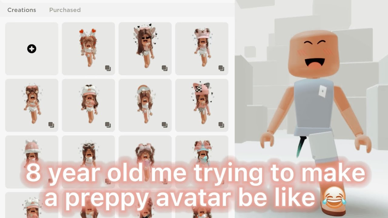 8 year old me trying to be preppy 😭// Roblox trend // Roblox ...