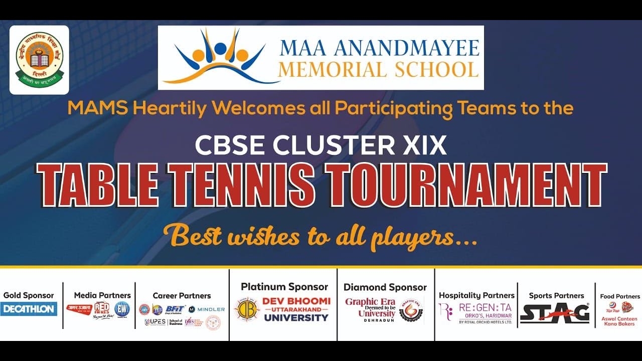MAMS CBSE Cluster Table Tennis - YouTube