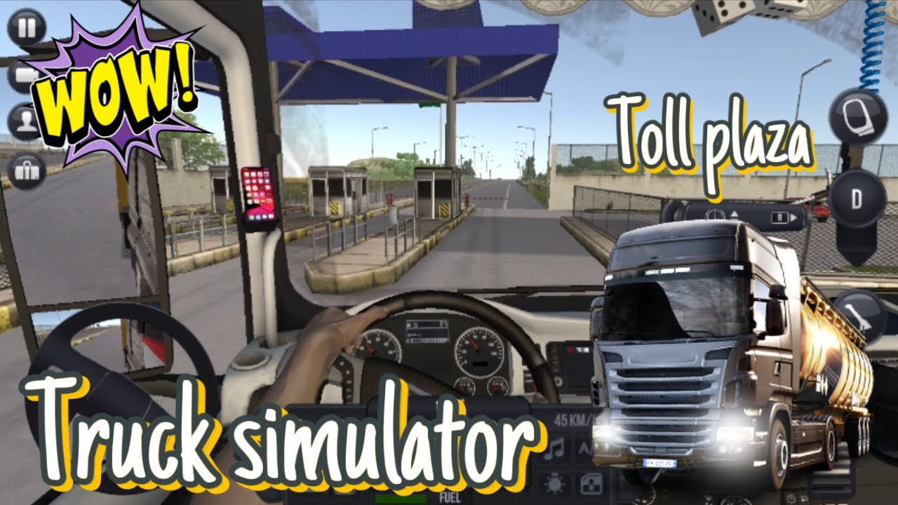Truck simulator game toll plaza par rok liya || best game truck ...