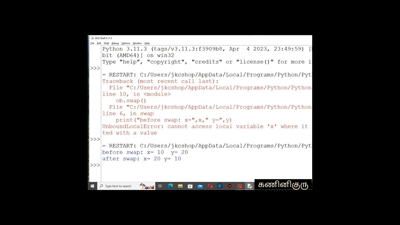 கணினிகுரு-LEARN PYTHON PROGRAMMING - SESSION 62-CLASS & OBJECT EXAMPLE@computerteacherinfo - YouTube